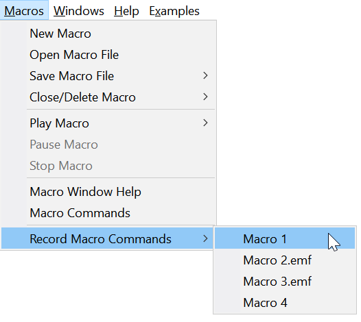 Record Macro Commands